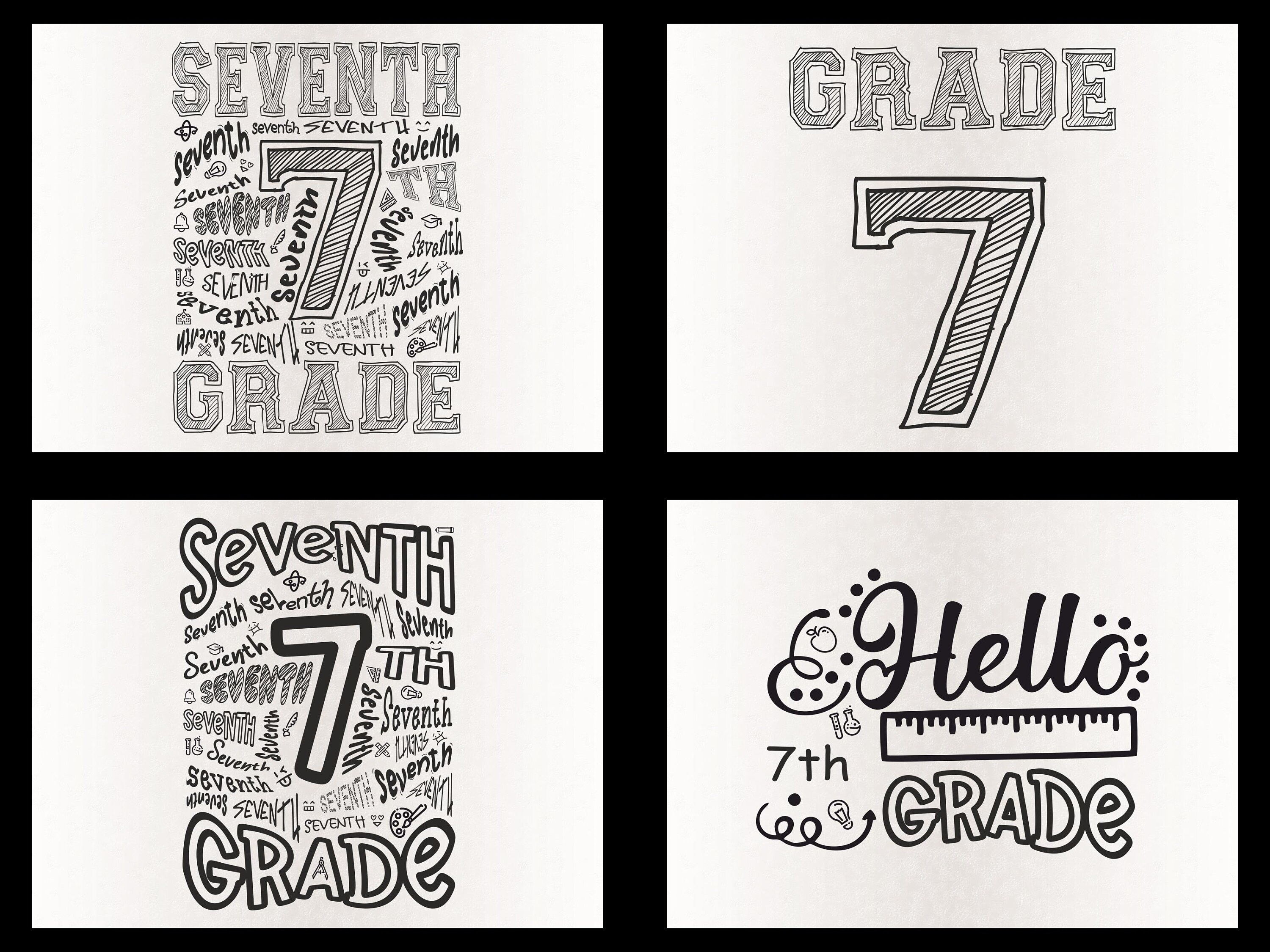 Seventh Grade Bundle Svg, 7th Grade Bundle Svg, Digital Cut Files ...