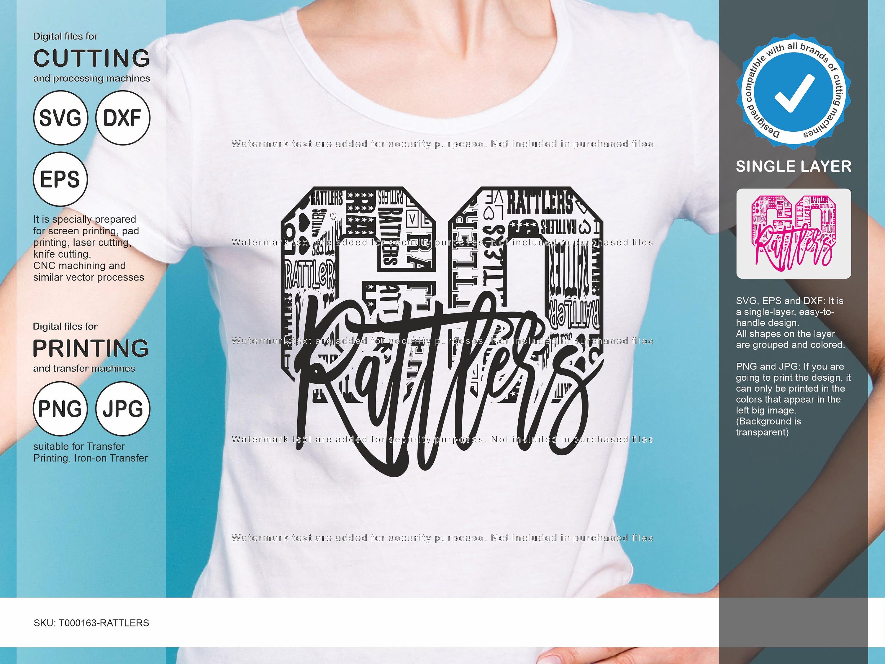 Rattlers Svg Rattlers Typography 4 Sports Svg Mascot Pack - Etsy