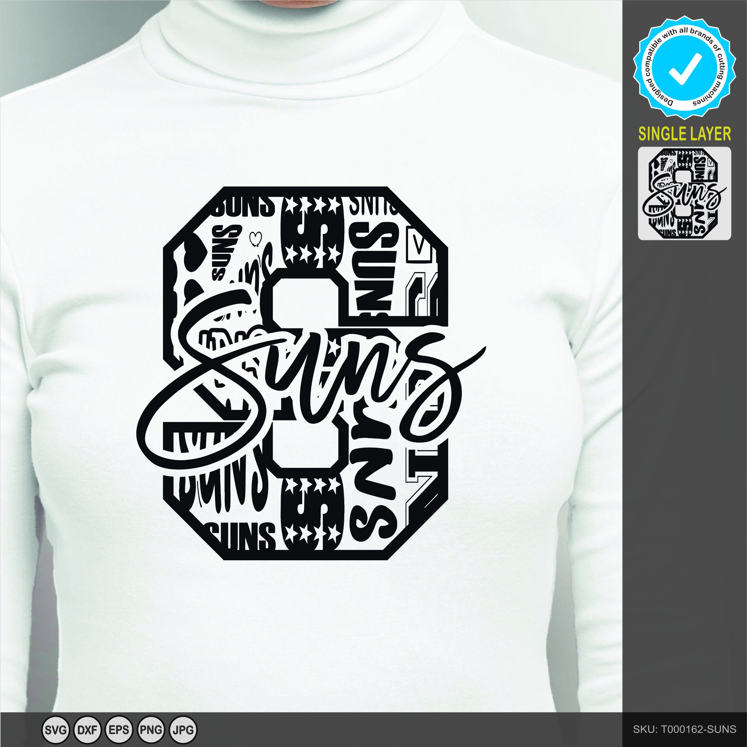 Suns Svg, Suns Typography 4 Sports Svg Mascot Pack, Suns Typography Svg ...