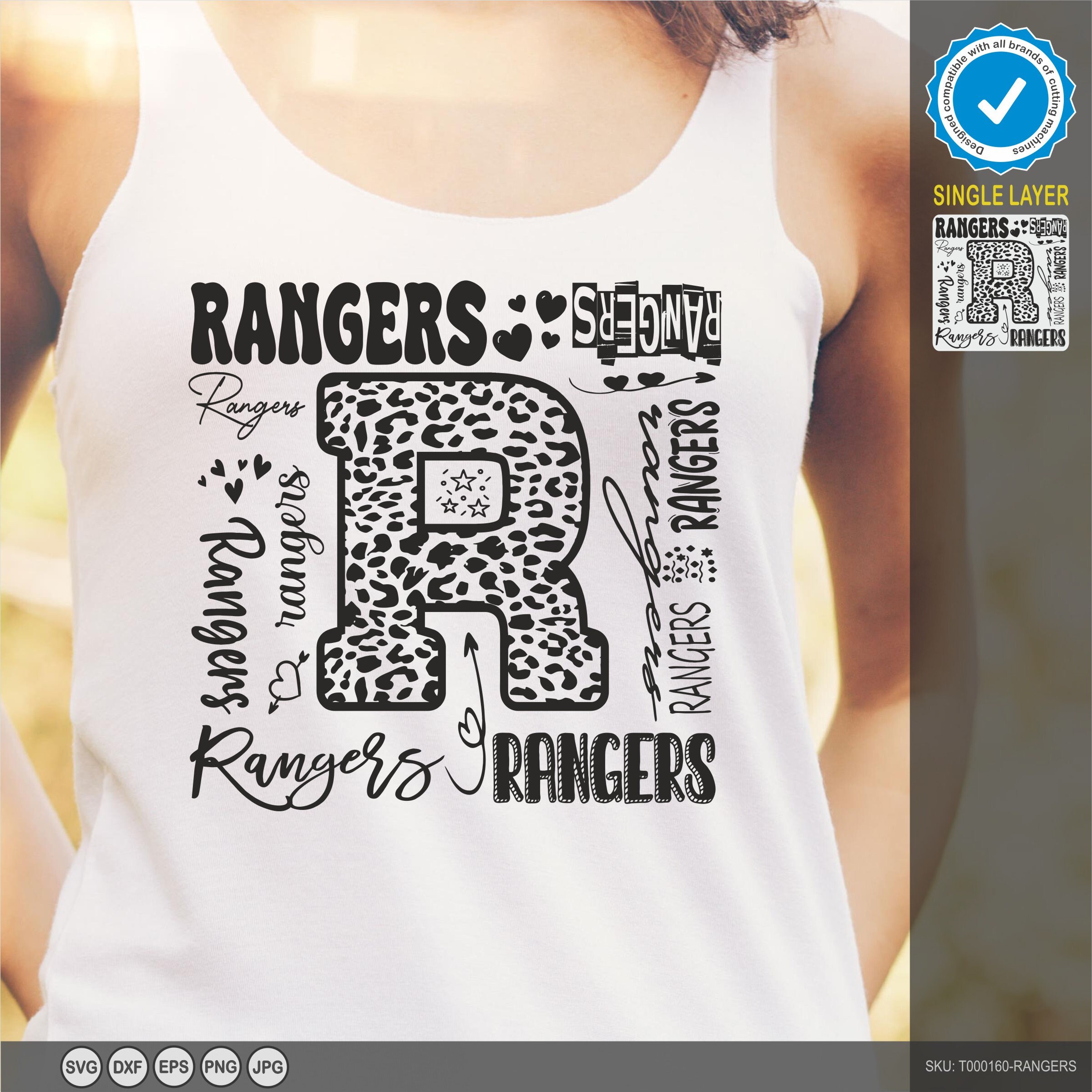 Rangers Svg, Rangers Typography 4 Sports Svg Mascot Pack, Rangers ...