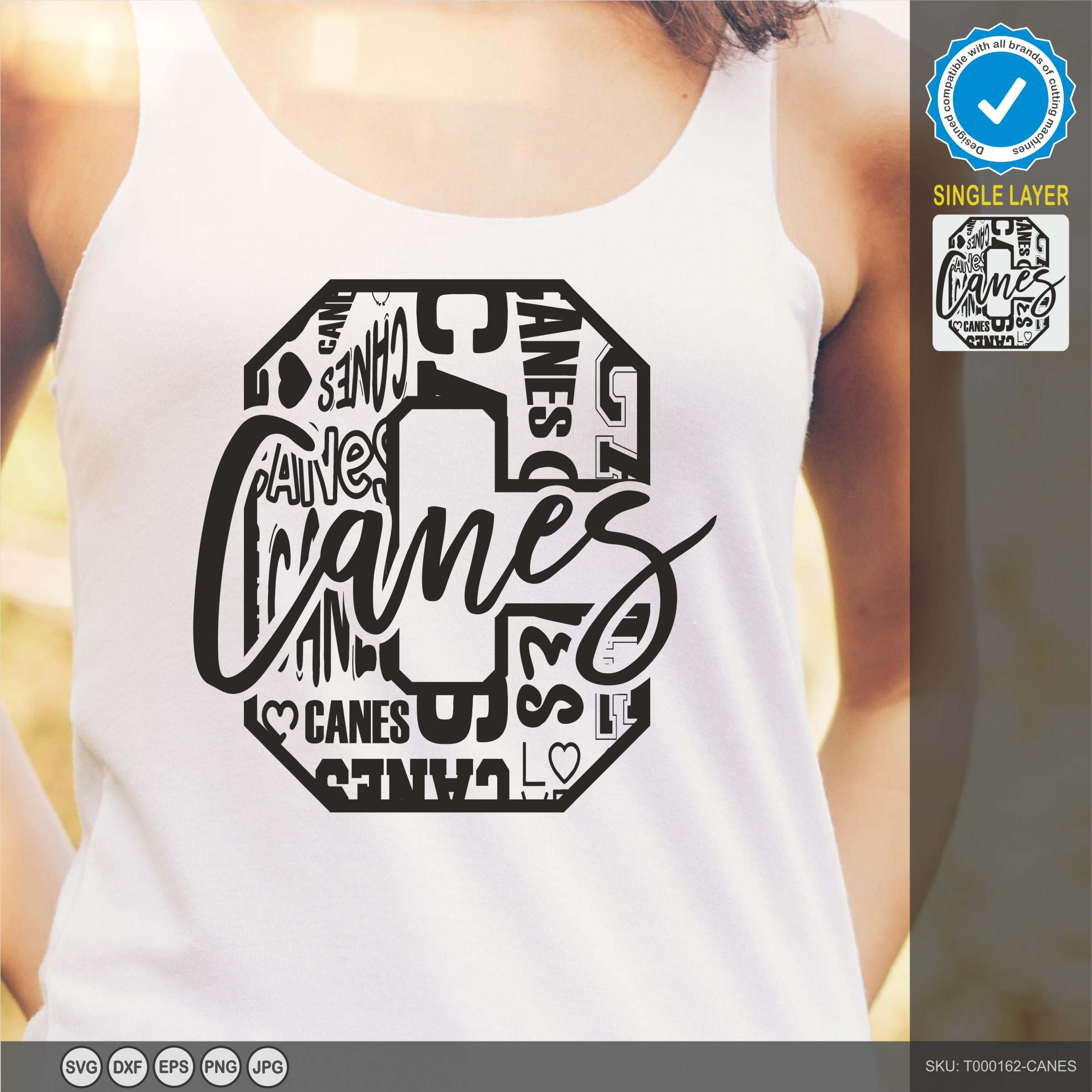 Canes Svg, Canes Typography 4 Sports Svg Mascot Pack, Canes Typography ...