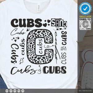 Cubs Svg, Cubs Typography 4 Sports Svg Mascot Pack, Cubs Typography Svg ...
