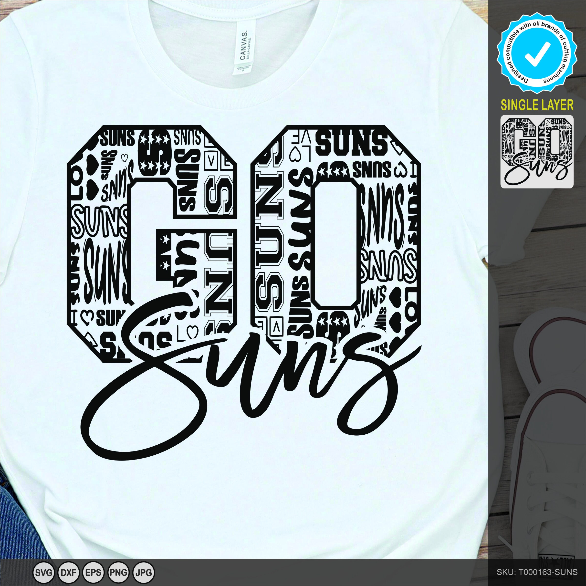 Suns Svg, Suns Typography 4 Sports Svg Mascot Pack, Suns Typography Svg ...