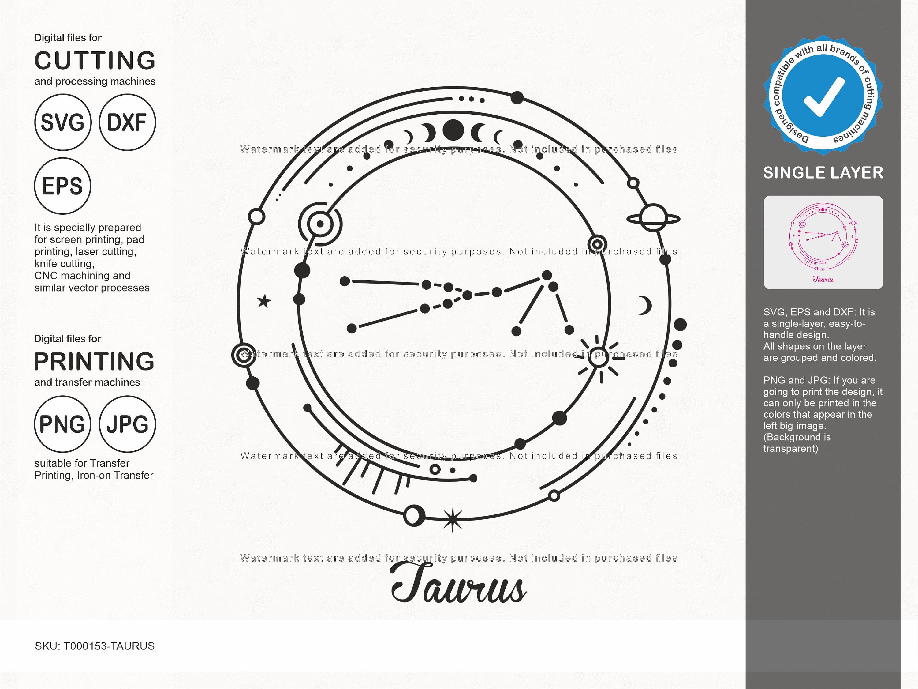 Taurus Svg Bull Zodiac Symbol Svg Taurus Zodiac Sign Svg - Etsy