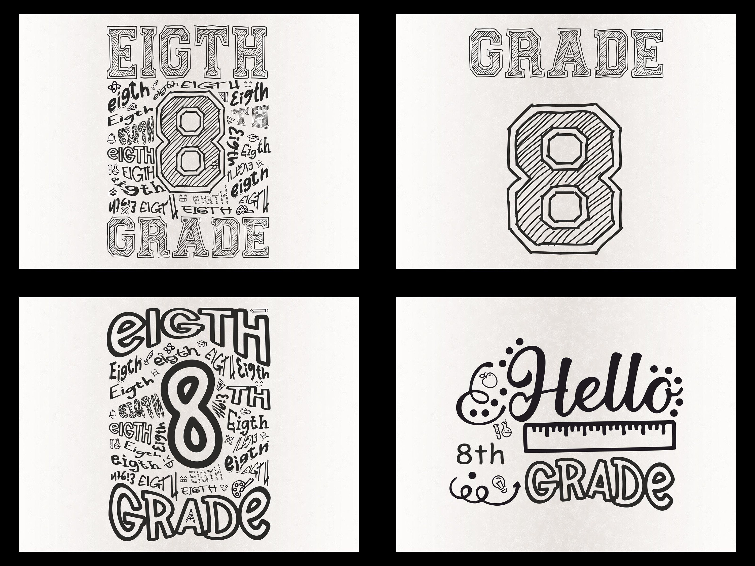 Eighth Grade Bundle Svg, 8th Grade Bundle Svg, Digital Cut Files ...