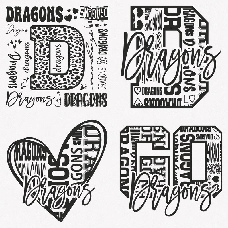 Dragon Svg - Etsy