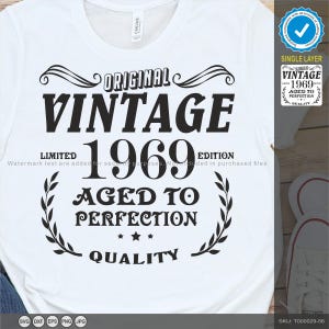 1969 Svg, 56th Birthday Svg, 6-pack 1969 Svg Bundle, Vintage 1969 Svg ...