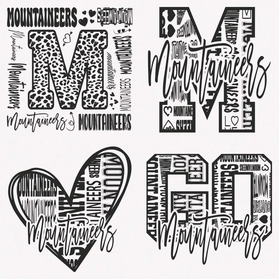 Mountaineers Svg, Mountaineers Typography 4 Sports Svg Mascot Pack ...