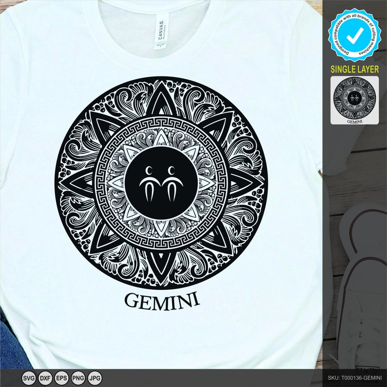 Gemini Svg, Twins Zodiac Symbol Svg, Gemini Zodiac Sign Svg, 9-pack ...