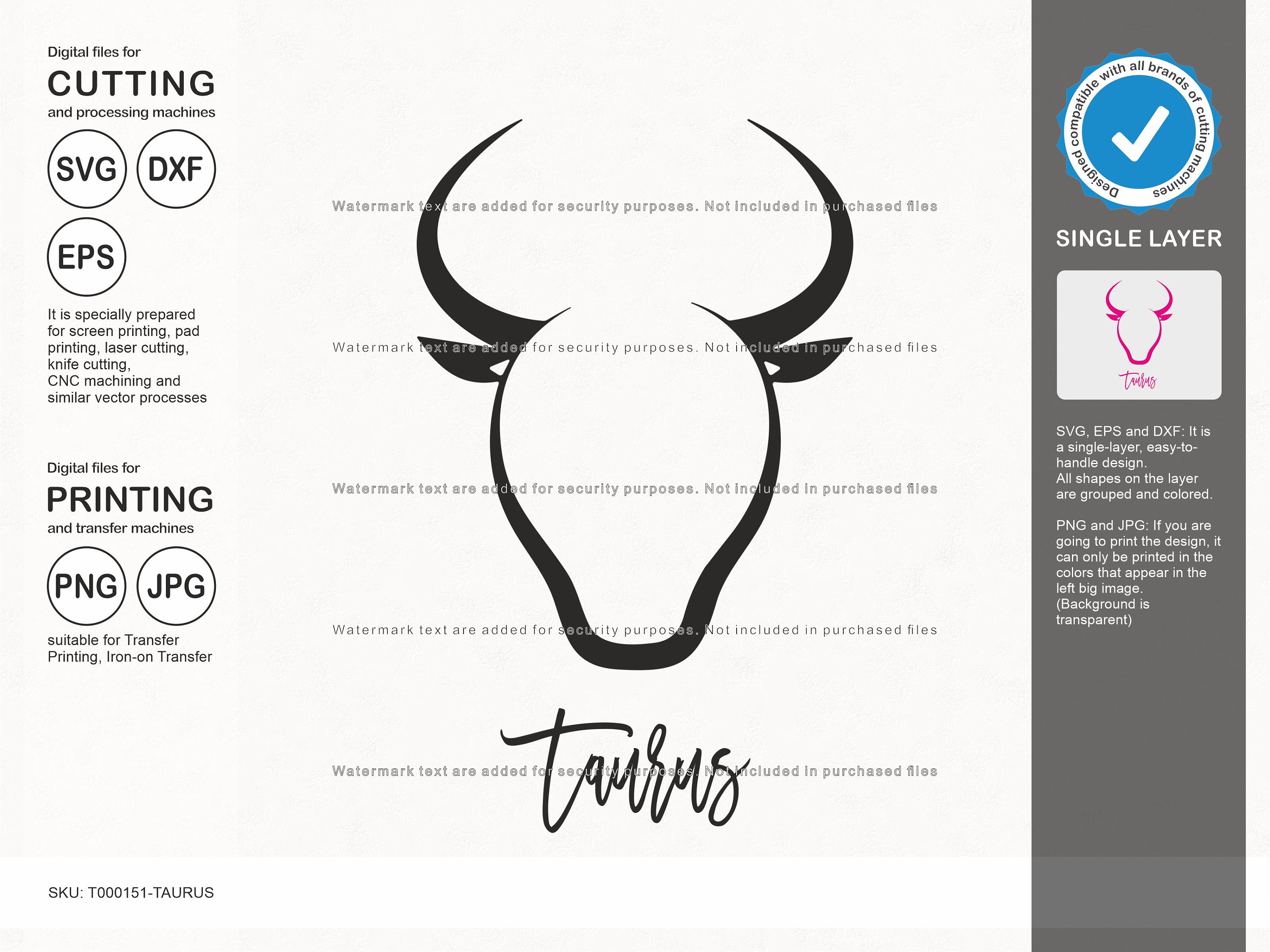 Taurus Svg Bull Zodiac Symbol Svg Taurus Zodiac Sign Svg - Etsy