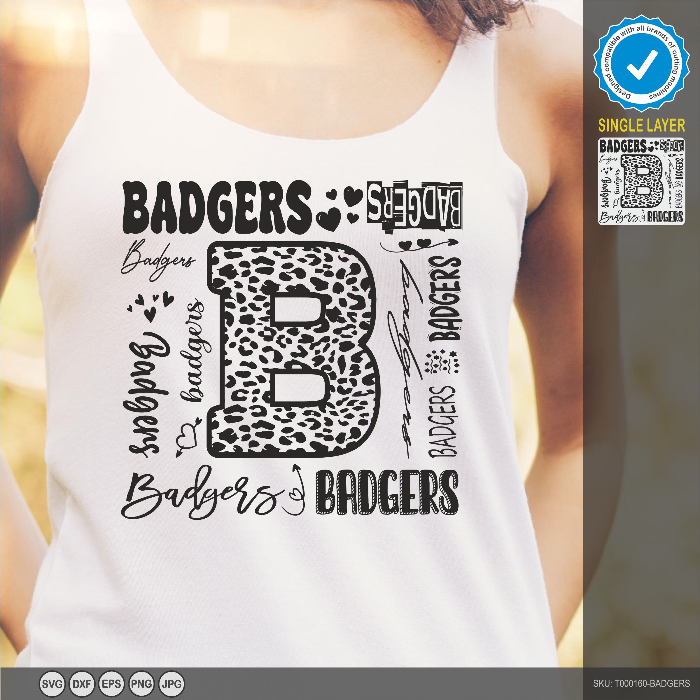 Badgers Svg, Badgers Typography 4 Sports Svg Mascot Pack, Badgers ...