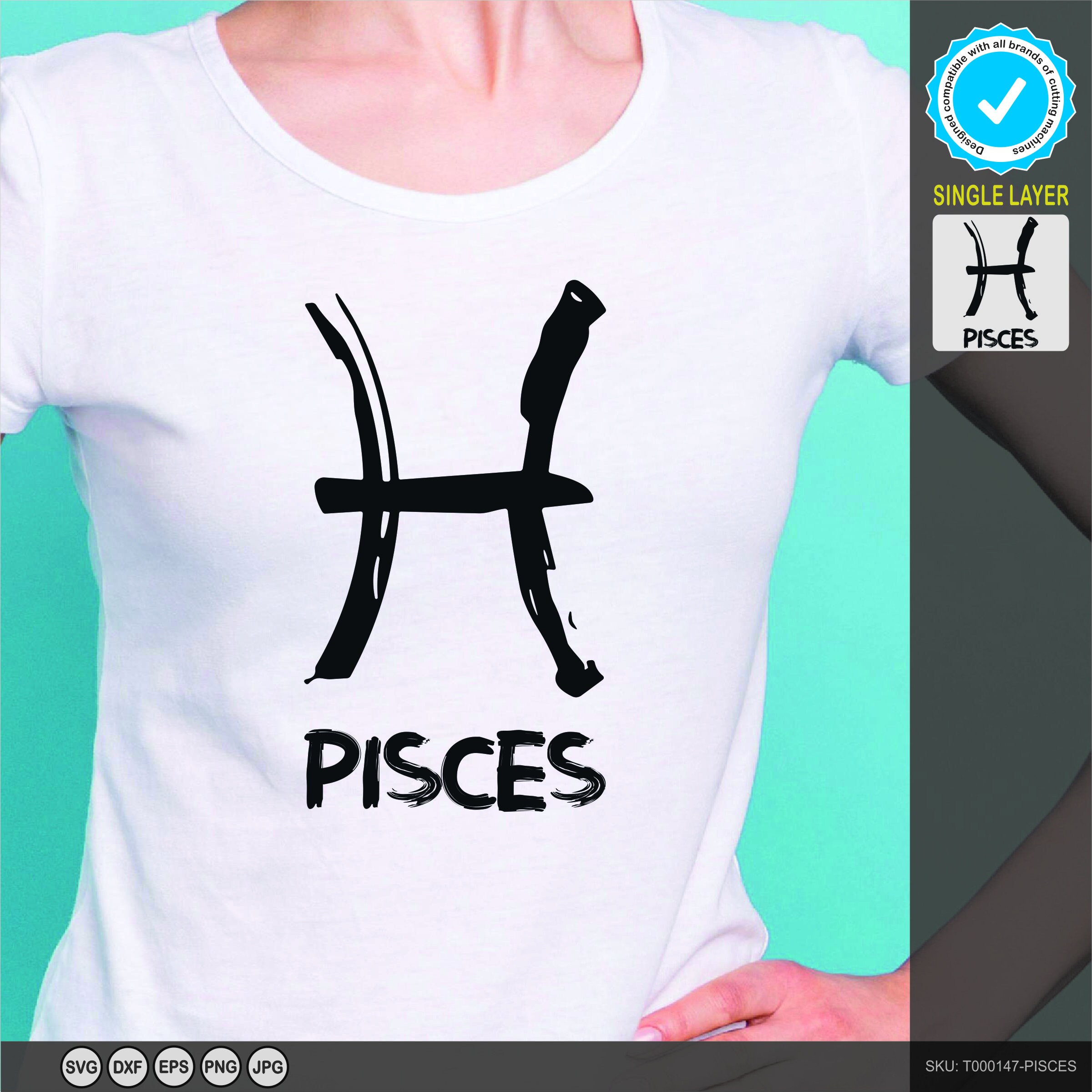 Pisces Svg, Fish Zodiac Symbol Svg, Pisces Zodiac Sign Svg, 9-pack ...