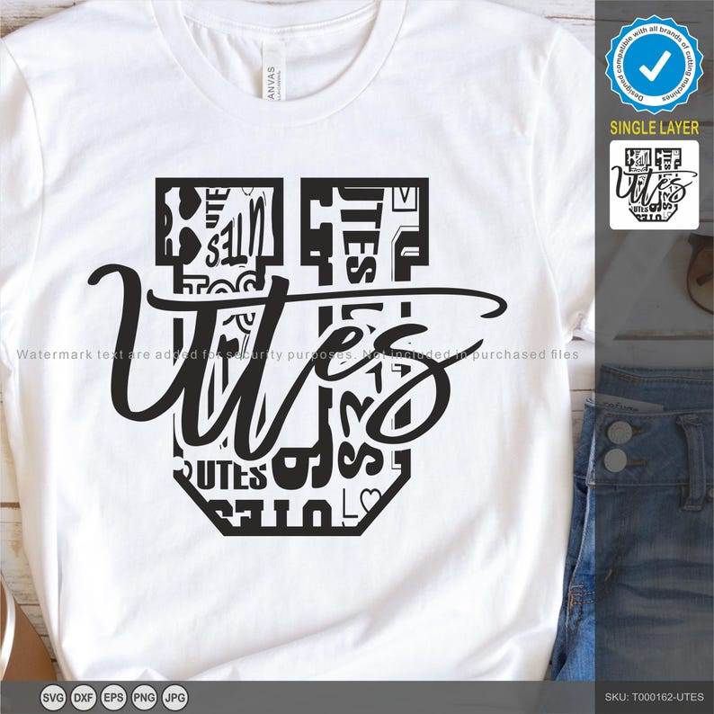 Utes Svg, Utes Typography 4 Sports Svg Mascot Pack, Utes Typography Svg ...