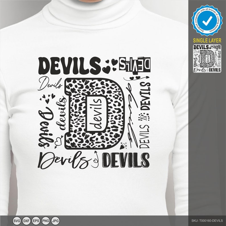 Devils Svg, Devils Typography 4 Sports Svg Mascot Pack, Devils ...