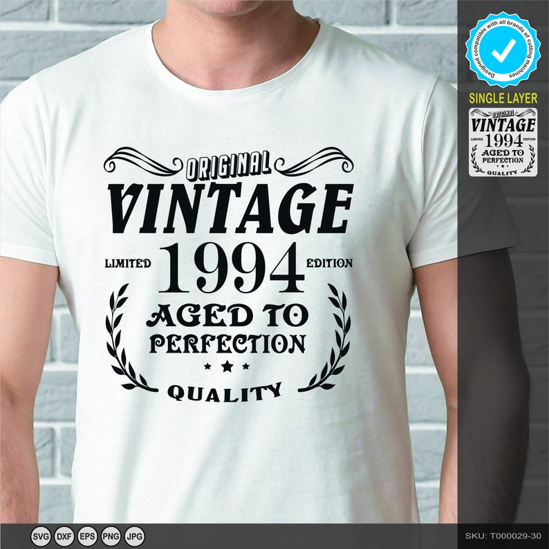 1994 Svg, 30th Birthday Svg, 6-pack 1994 Svg Bundle, Vintage 1994 Svg ...