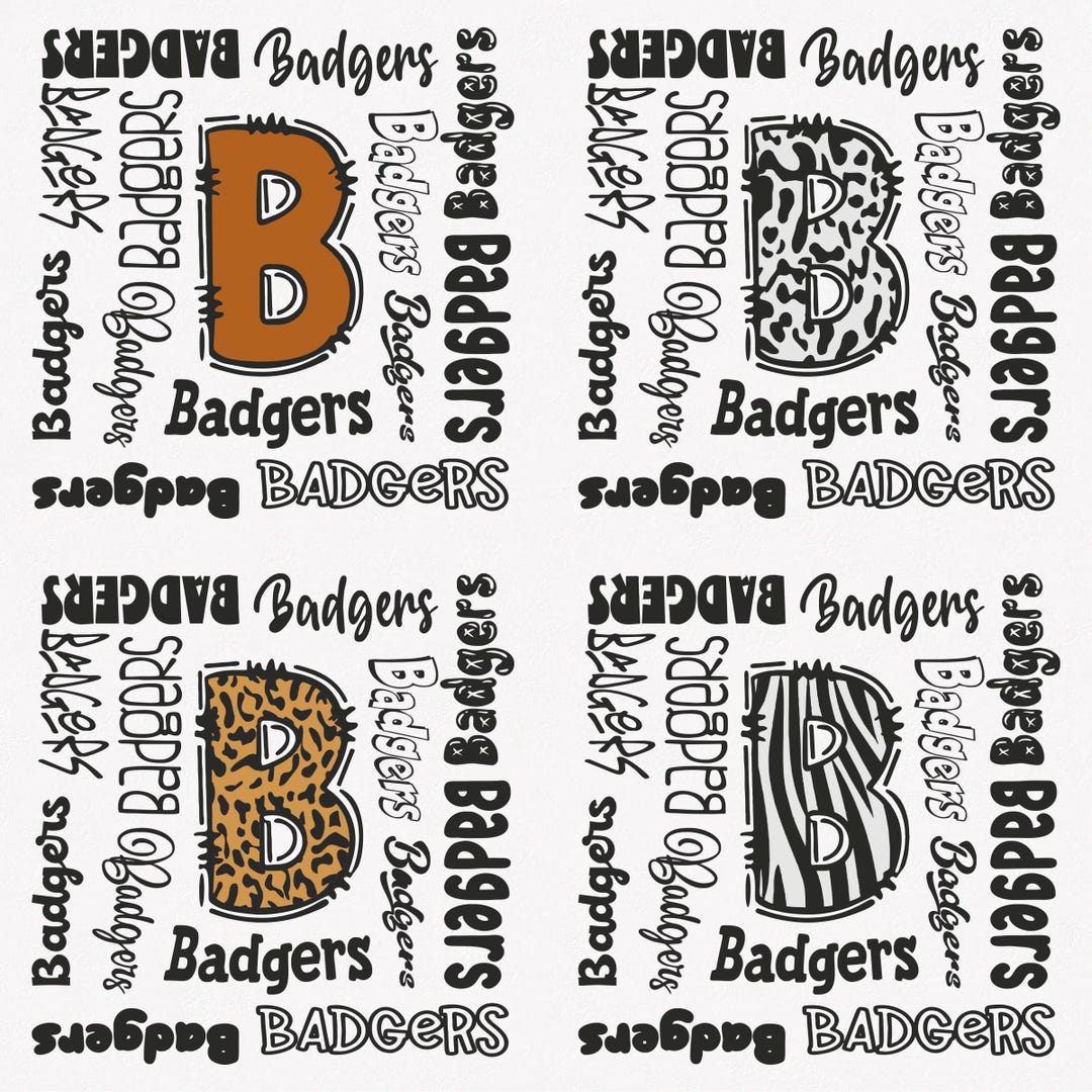 Badgers Png, Badgers Leopard 4 Sports Png Mascot Pack, Badgers Leopard ...