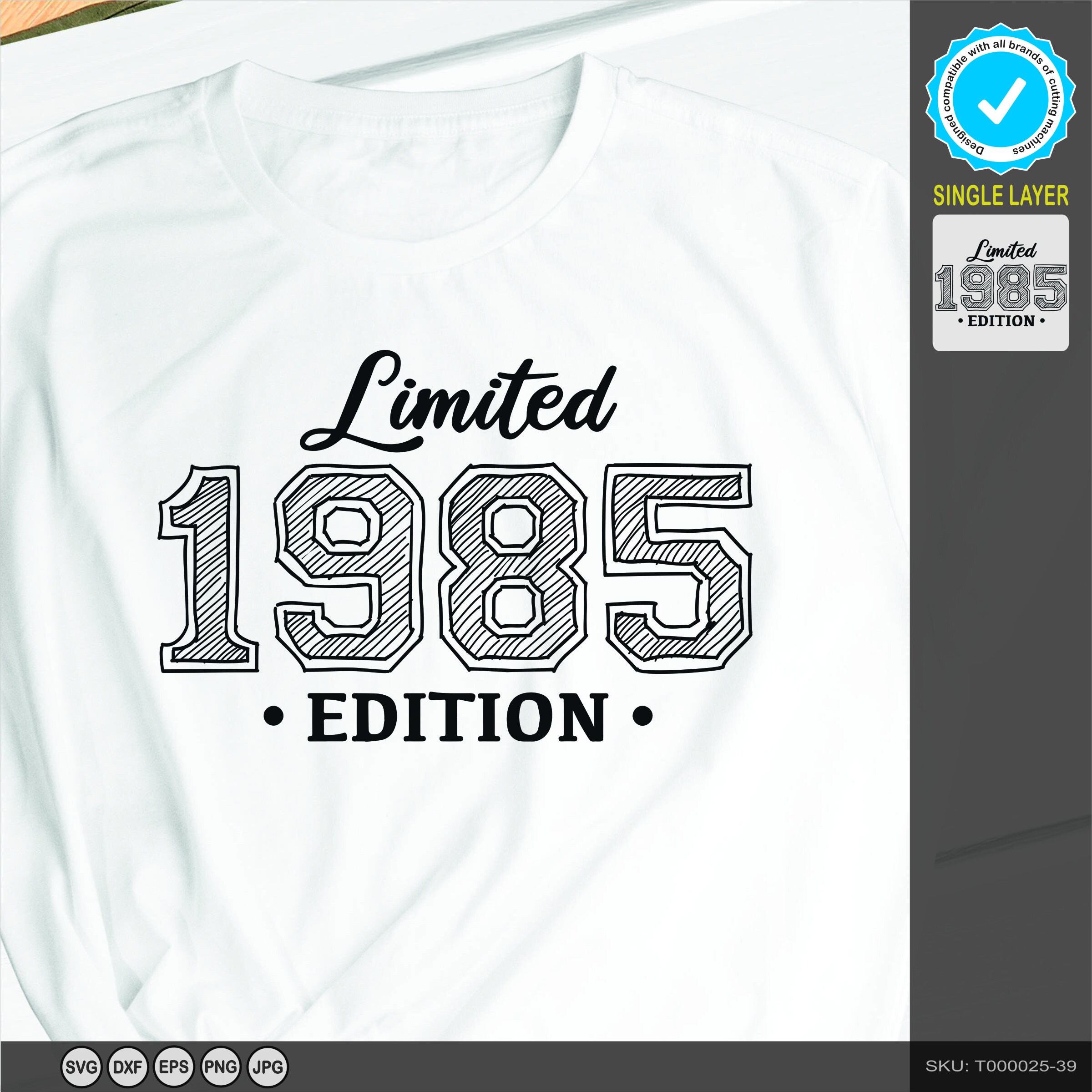 1985 Svg, 39th Birthday Svg, 6-pack 1985 Svg Bundle, Vintage 1985 Svg ...