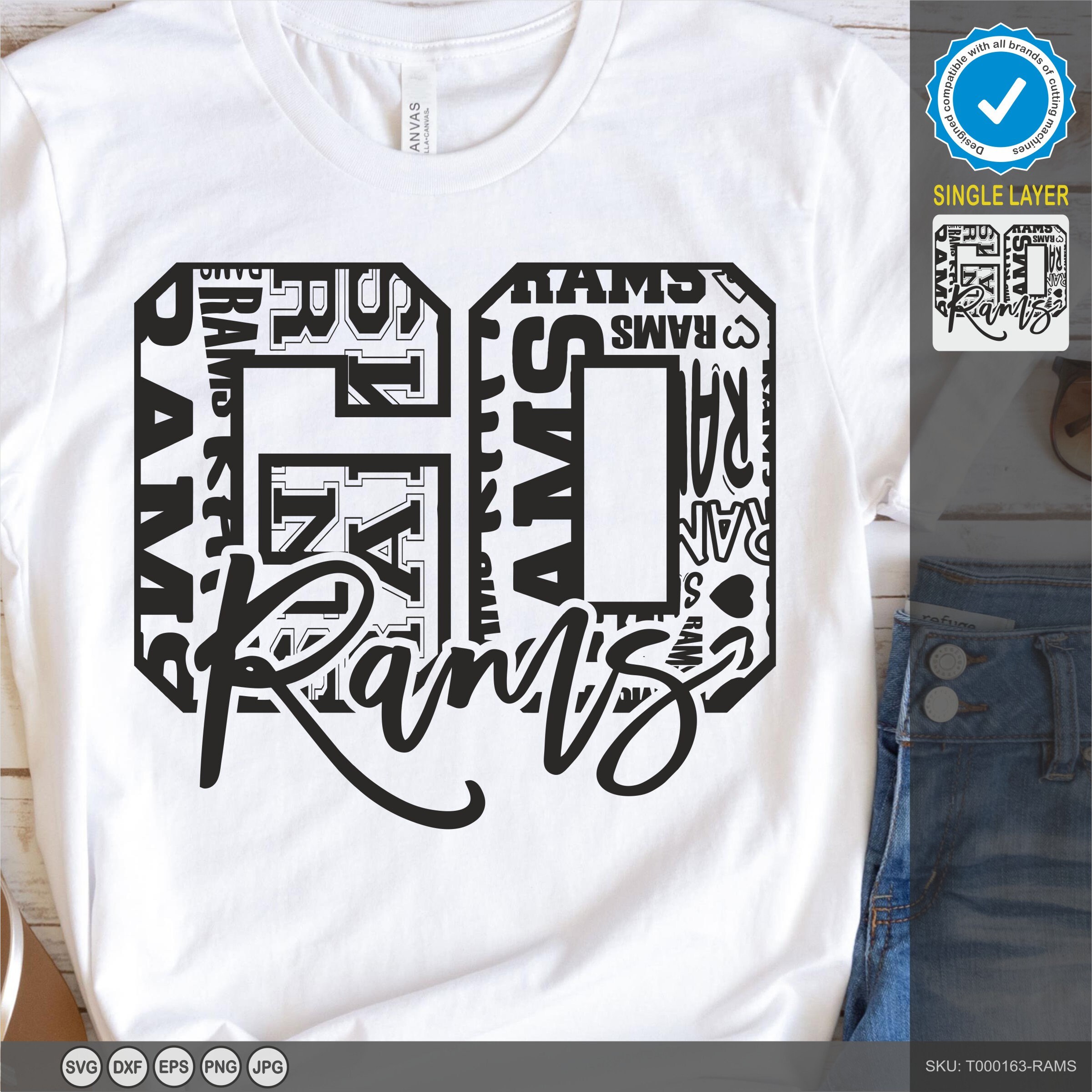 Rams Svg, Rams Typography 4 Sports Svg Mascot Pack, Rams Typography Svg ...