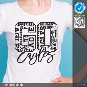 Eagles Svg, Eagles Typography 4 Sports Svg Mascot Pack, Eagles ...