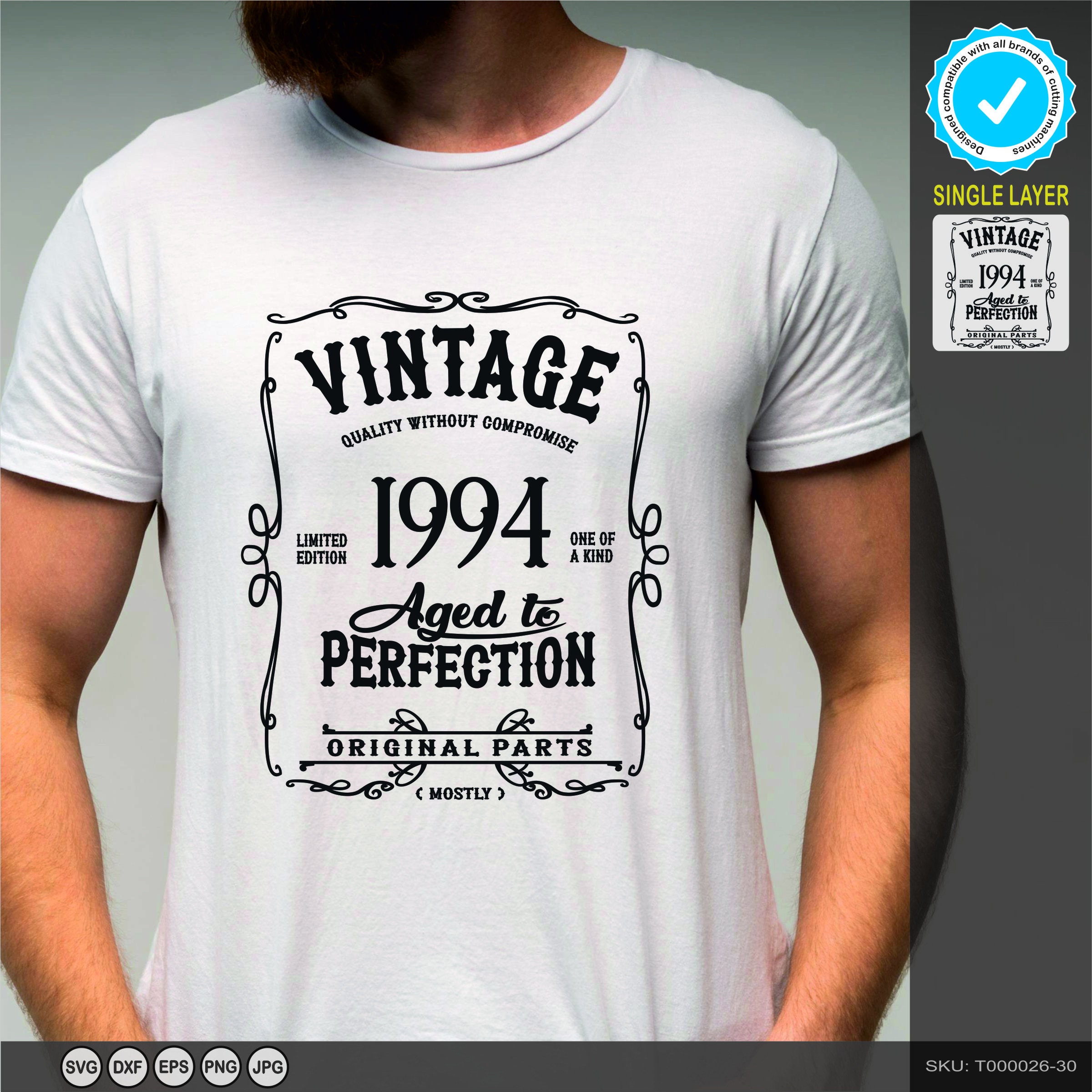 1994 Svg, 30th Birthday Svg, 6-pack 1994 Svg Bundle, Vintage 1994 Svg ...