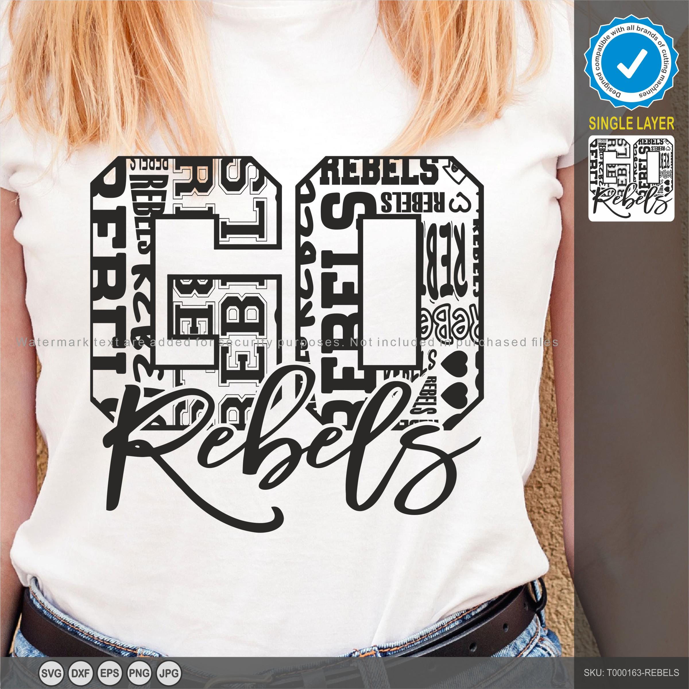 Rebels Svg, Rebels Typography 4 Sports Svg Mascot Pack, Rebels ...