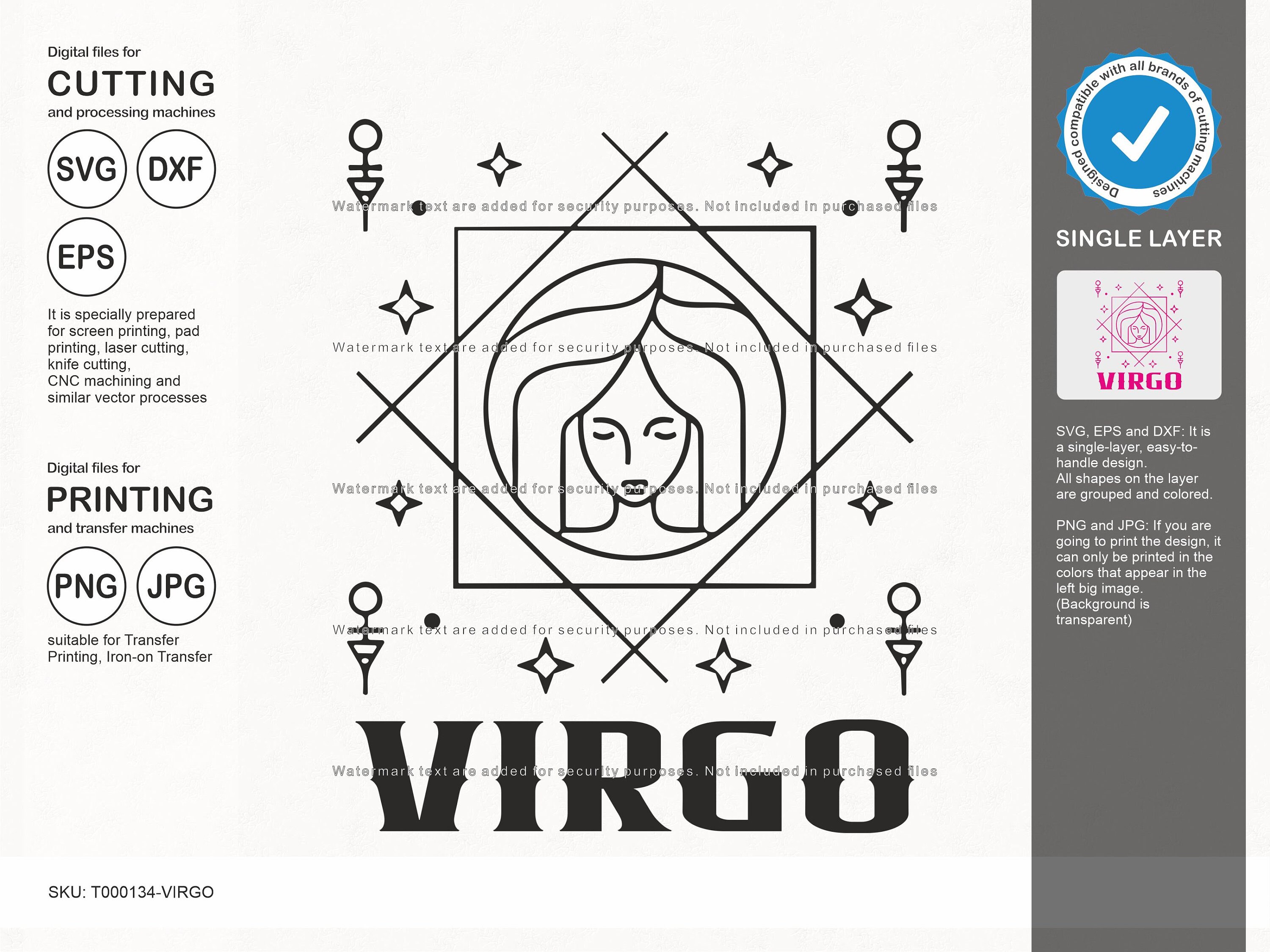 Virgo Svg Virgin Zodiac Symbol Svg Virgo Zodiac Sign Svg - Etsy
