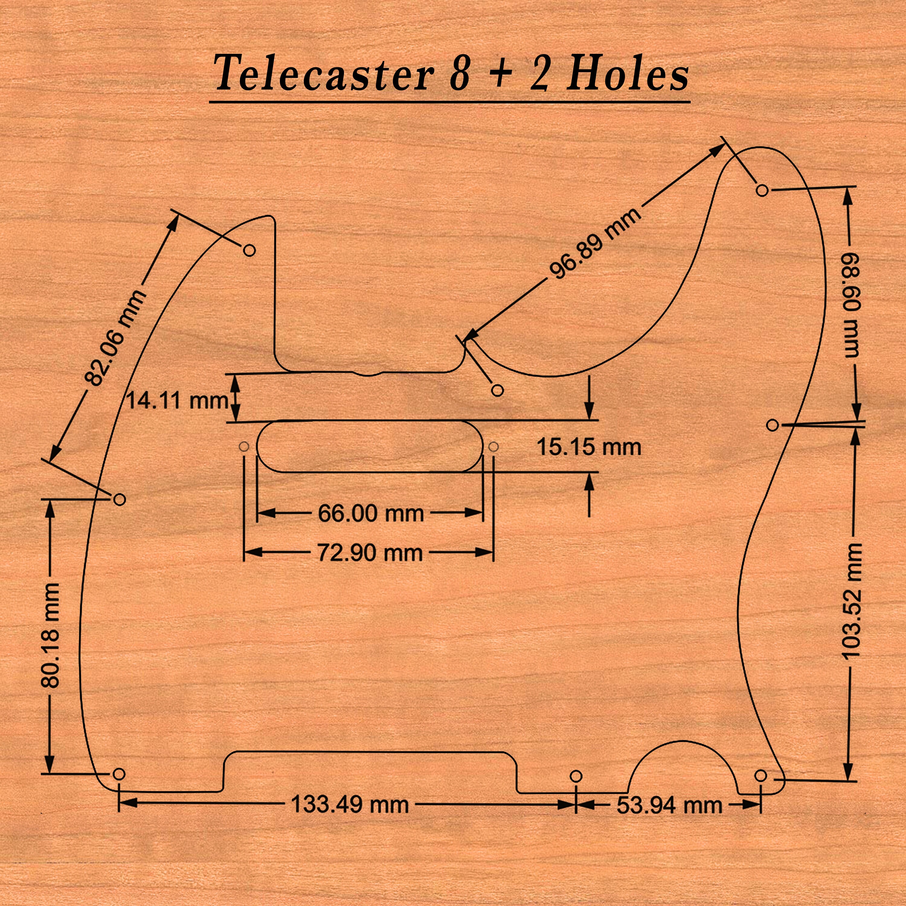 Custom Telecaster Pickguard: Laser Engraved Skeleton Cherry Wood ...