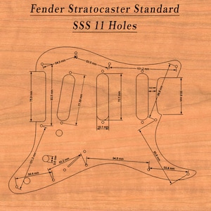 Custom Wooden Pickguard for Strato Guitar – Mandala Engraved, Fits HSS ...