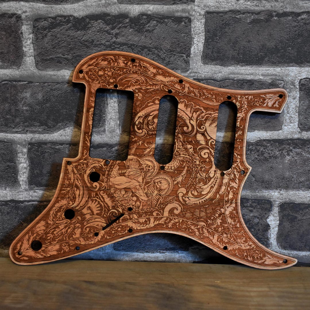 Custom Wooden Pickguard for Strato SSS & HSS Guitar | Laser Engraved ...