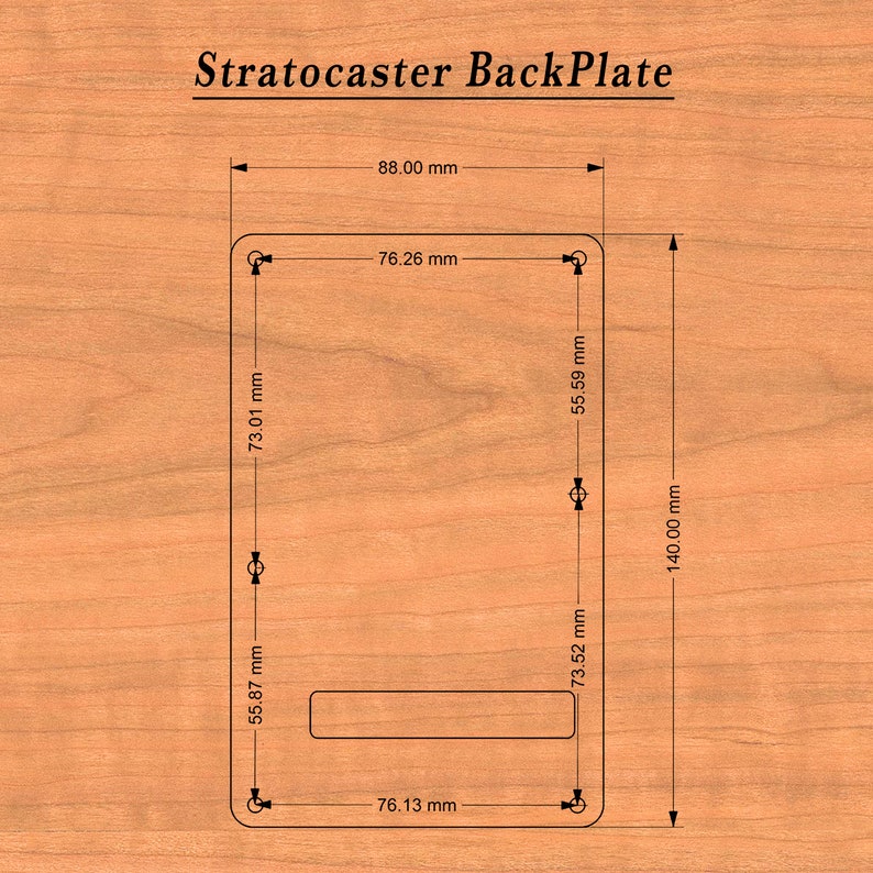 SSS / HSS Wooden Tremolo Bridge Cover Backplate for Strato Guitar ...