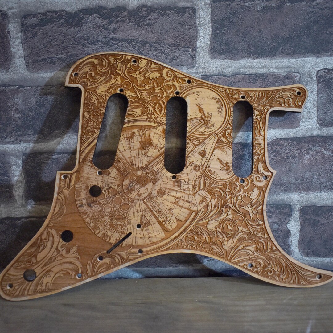 Handcrafted Wooden Strato SSS & HSS Pickguard | Fits 8/11 Holes ...