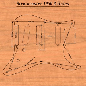 Custom Wooden Pickguard for Strato Guitar – Mandala Engraved, Fits HSS ...