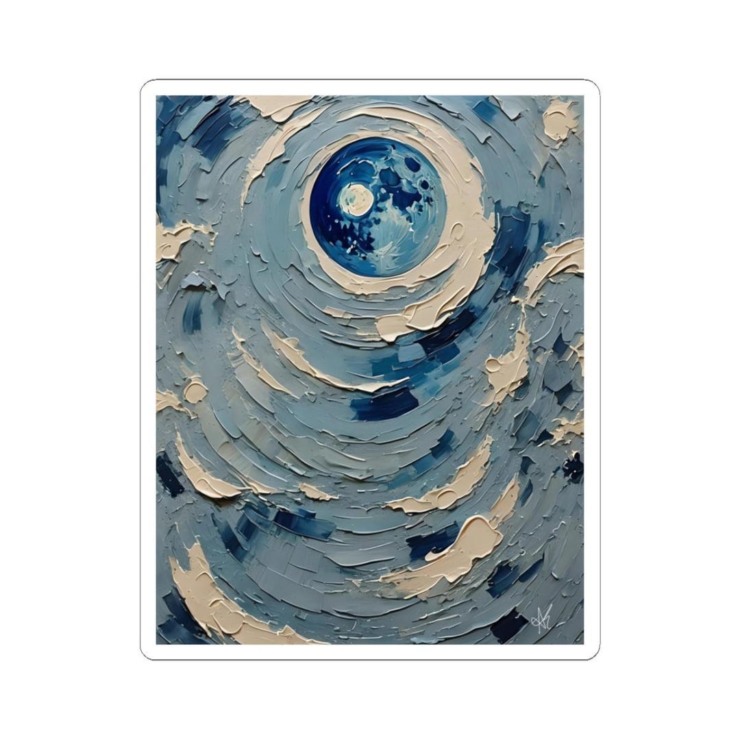 Blue Moon Sticker - Etsy
