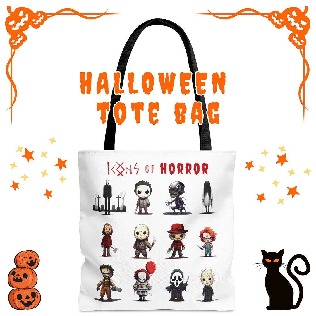 Horror Movie Tote Bag, Halloween Tote Bag, Cute Halloween, Halloween ...