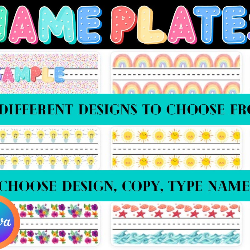 Photo Name Tags for Desks - Etsy