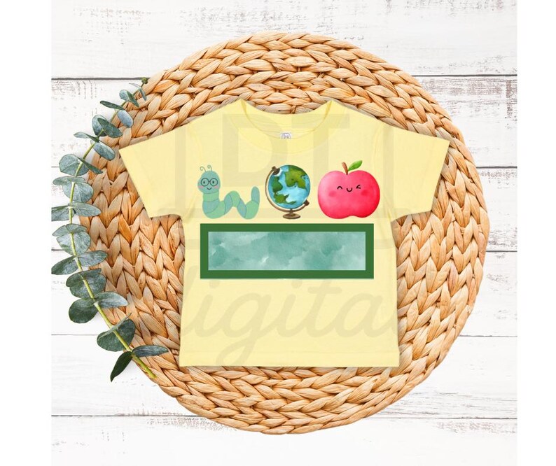 Classroom Name Tag PNG – Cute Teacher Label Design – Bookworm Apple ...