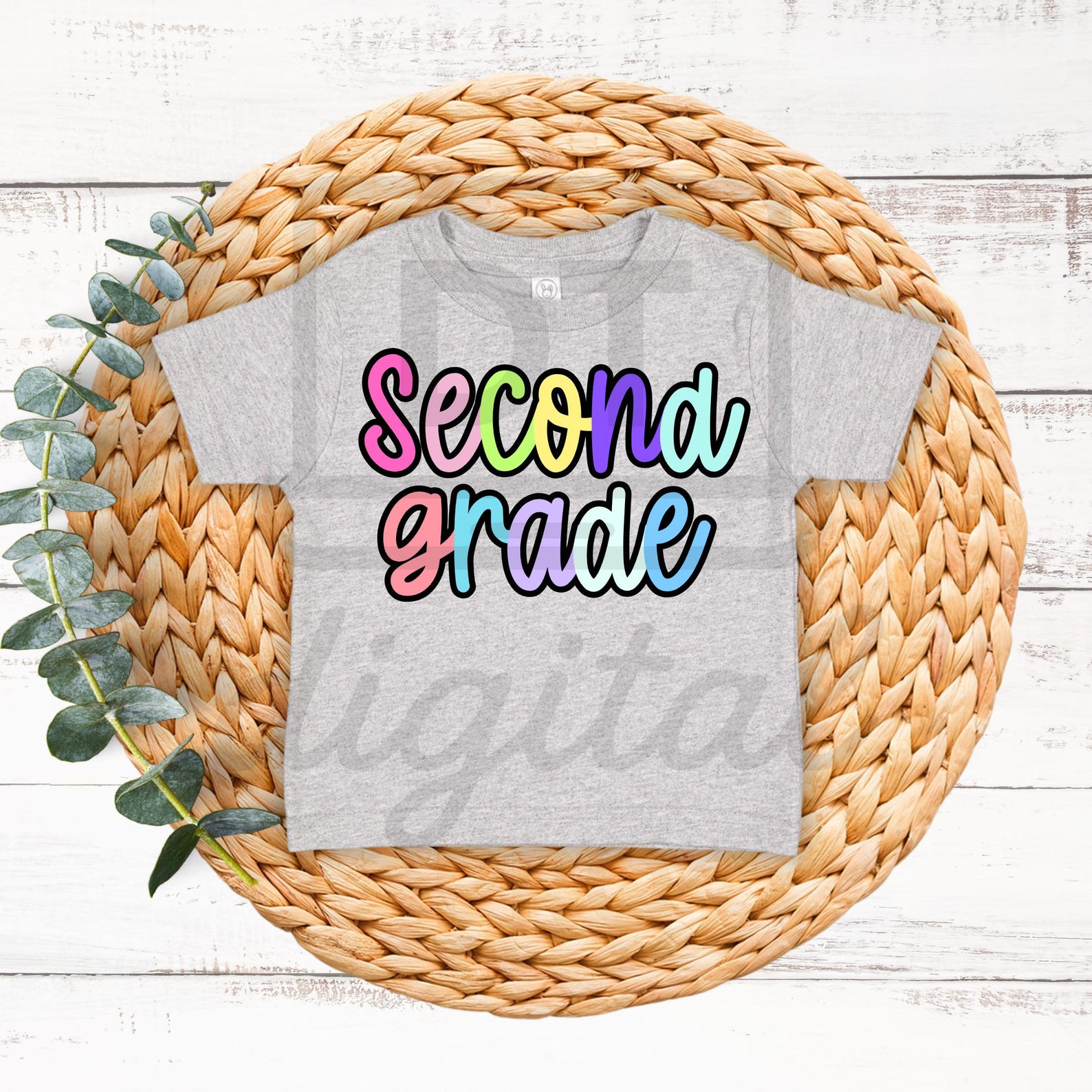 2nd Grade Shirt Design PNG JPG | Second Grade Sublimation | Bright ...