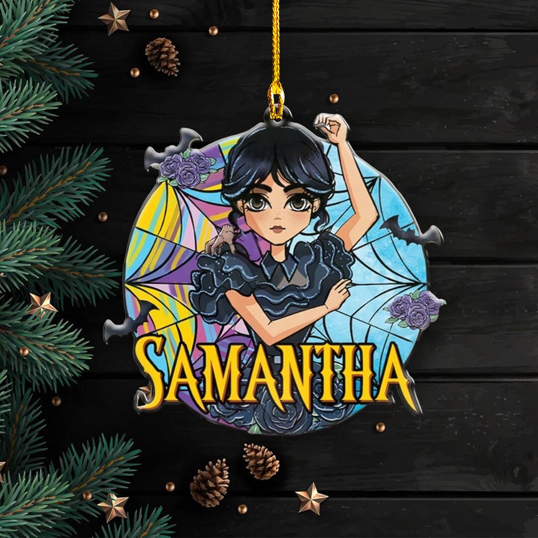 Custom Wednesday Addams Ornament, the Addams Family Ornament, Gothic ...