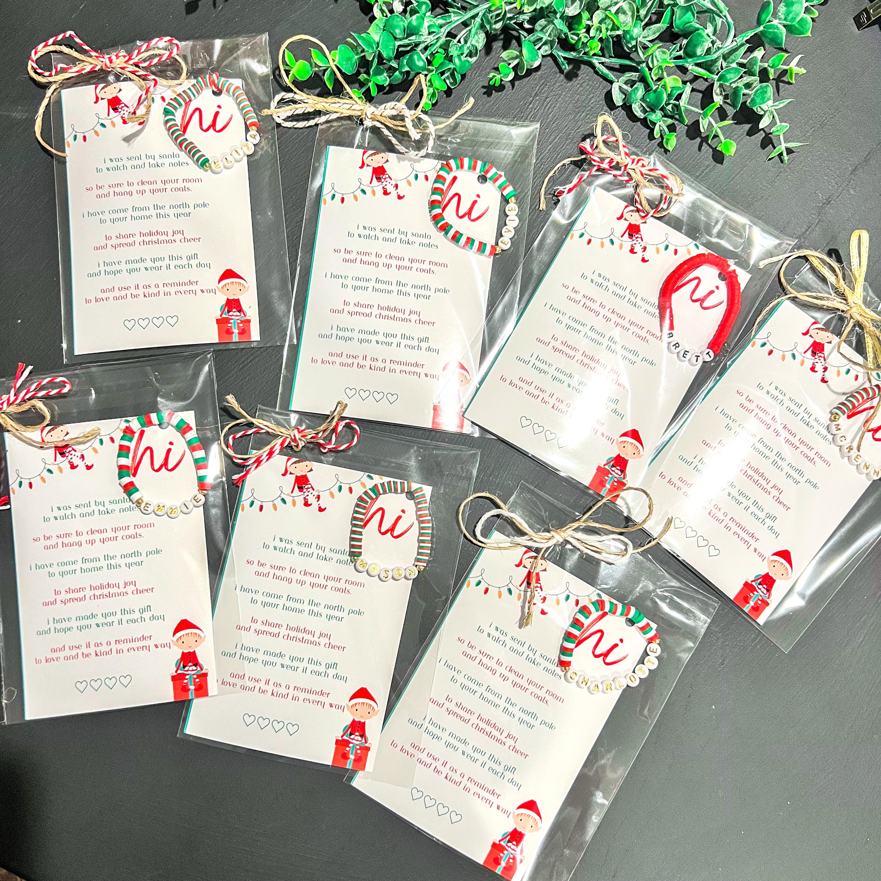 Custom Elf Bracelet & Card - Etsy