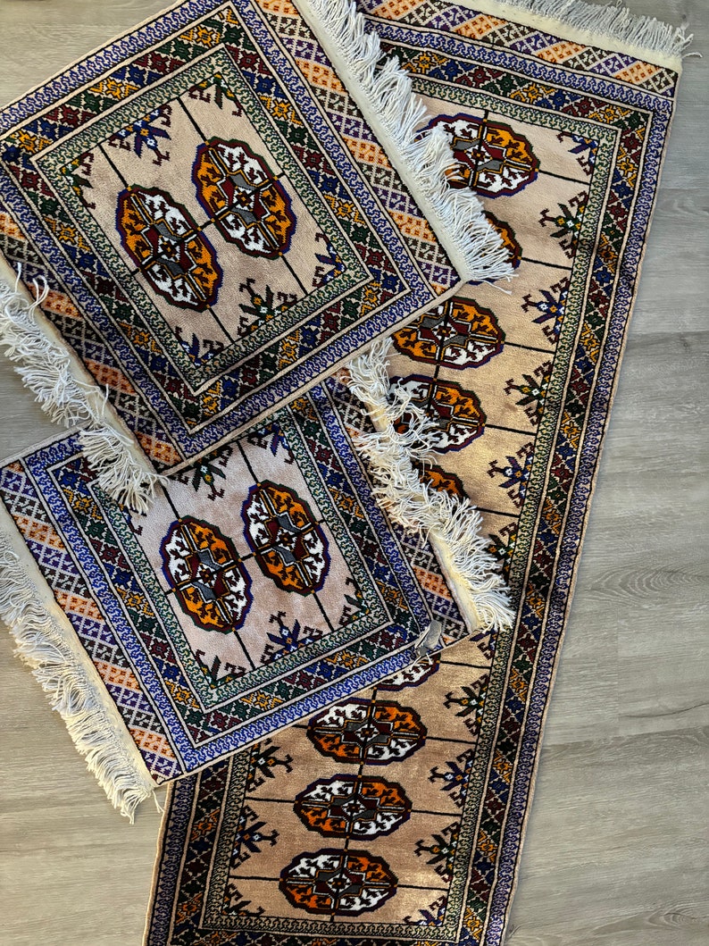 Authentic Turkmen Bokhara Carpet | 100% Silk Turkmen Teke Tribe From ...