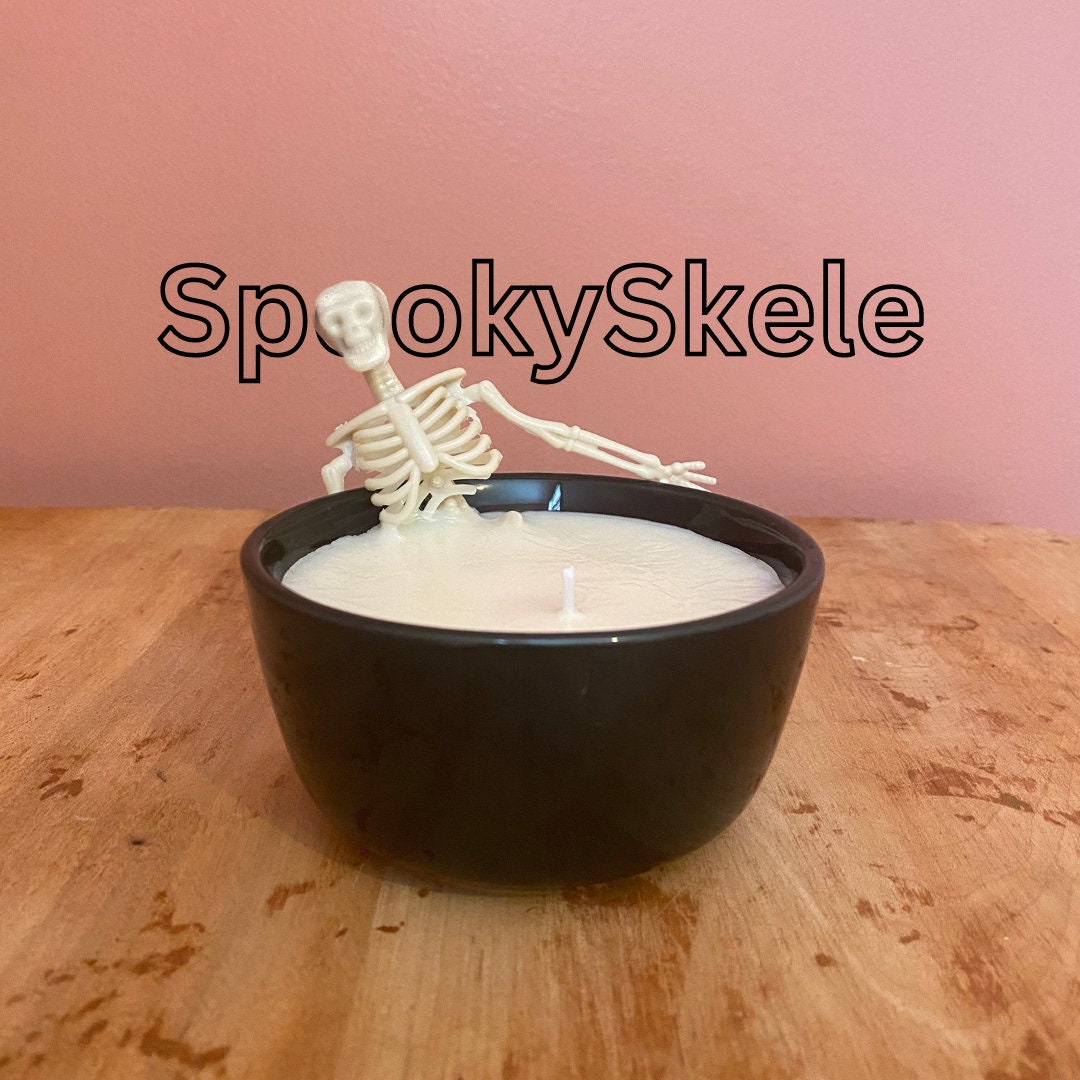 Bathing Skeleton Candle | 8 Oz Ceramic | Gift | Decor | Halloween - Etsy