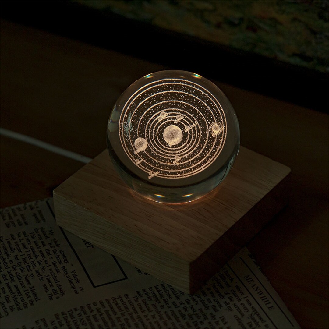 Custom Solar System Night Light, Personalized Anniversary Gifts, 3D ...
