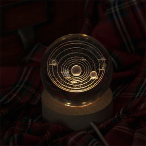 Custom Solar System Night Light, Personalized Anniversary Gifts, 3D ...