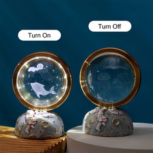 Astronaut Night Light, Solar System Planet Lamp, Moon LED Light, Glass ...