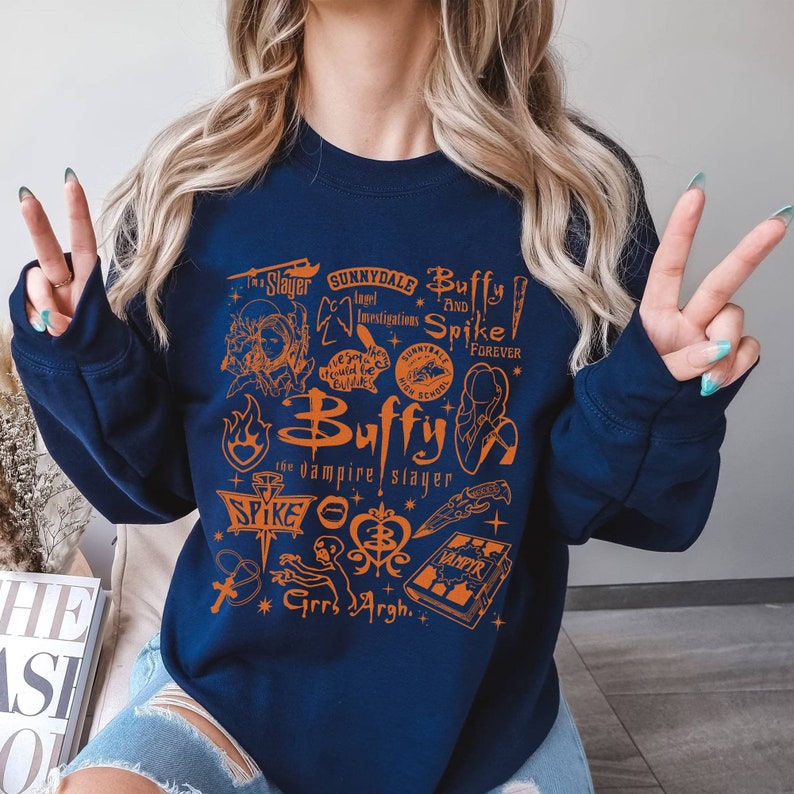 Vintage Spike Buffy the Vampire Slayer Doodle Art Shirt William Spike ...