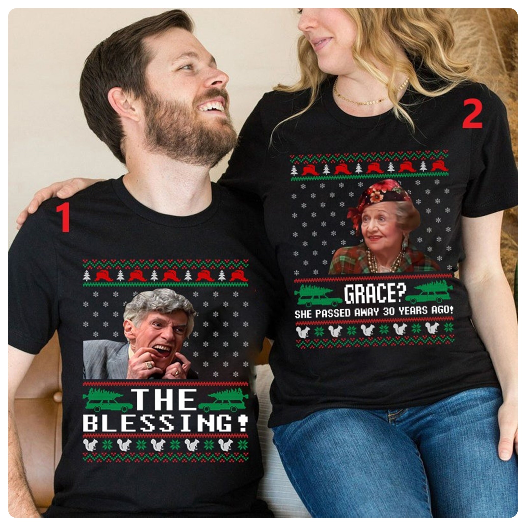 The Blessing Uncle Lewis and Aunt Bethany Ugly Christmas Sweatshirt ...