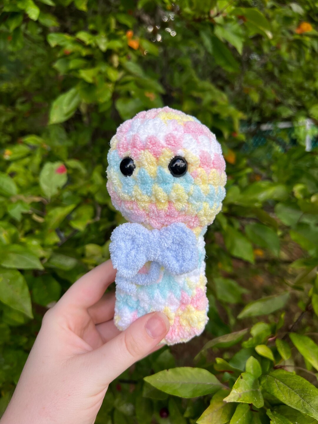 Small Worm Plushie With Bow Tie, Bookworm Stuffed Animal, Mini Stuffie ...