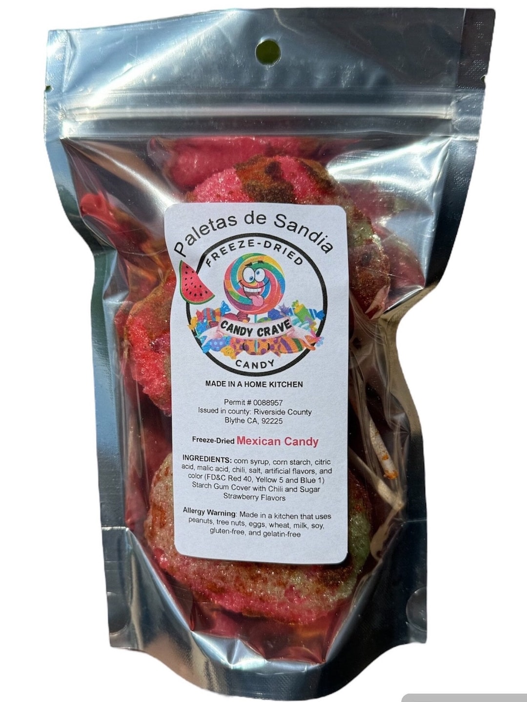 Freeze Dried Candy- Watermelon Lollipops-paletas De Sandía - Etsy
