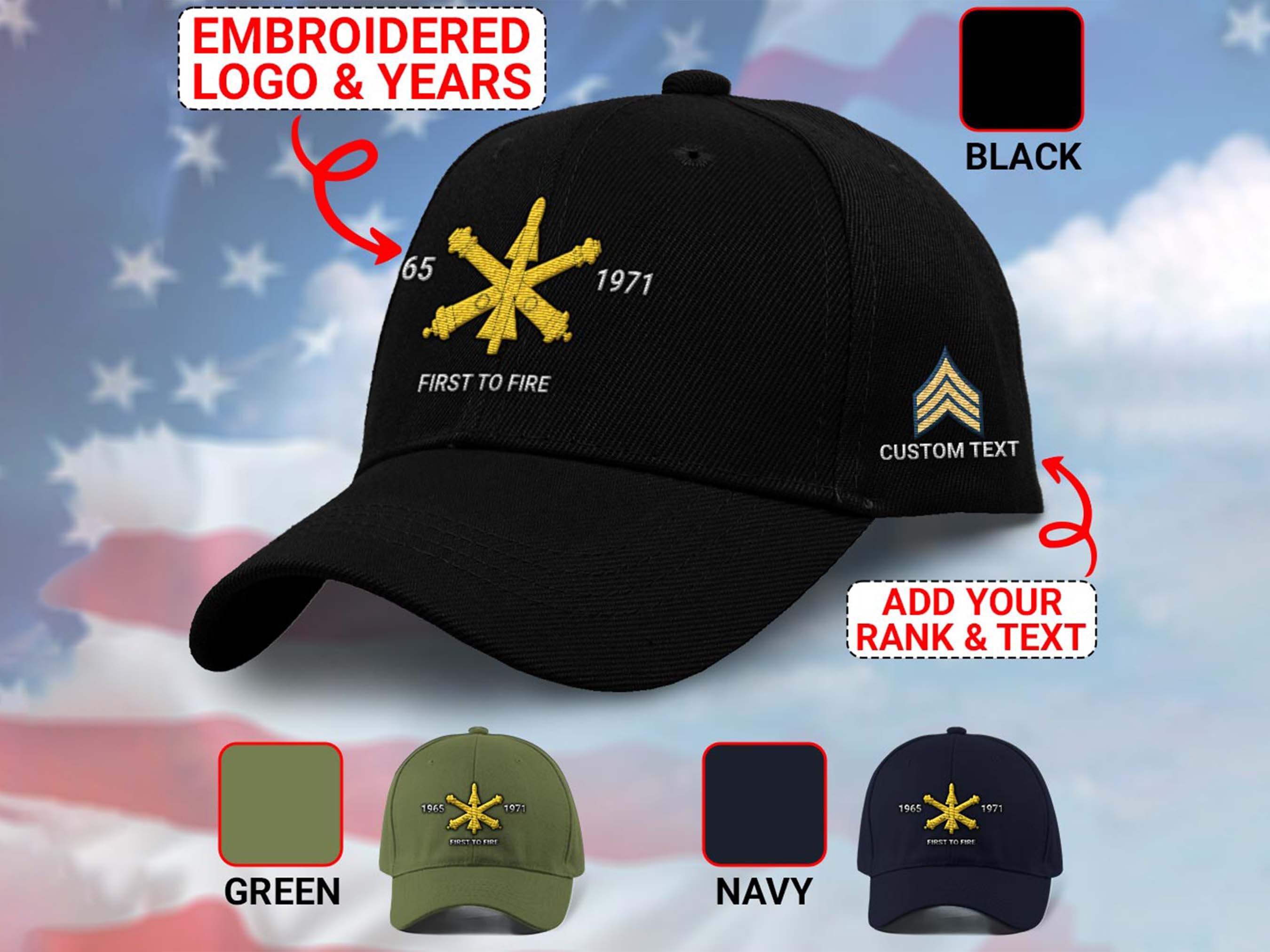 U.S Army Air Defense Artillery Embroidered Classic Cap - Etsy