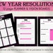 2024 New Year's Resolution Planner, 2024 Vision Board, New Years Goal ...